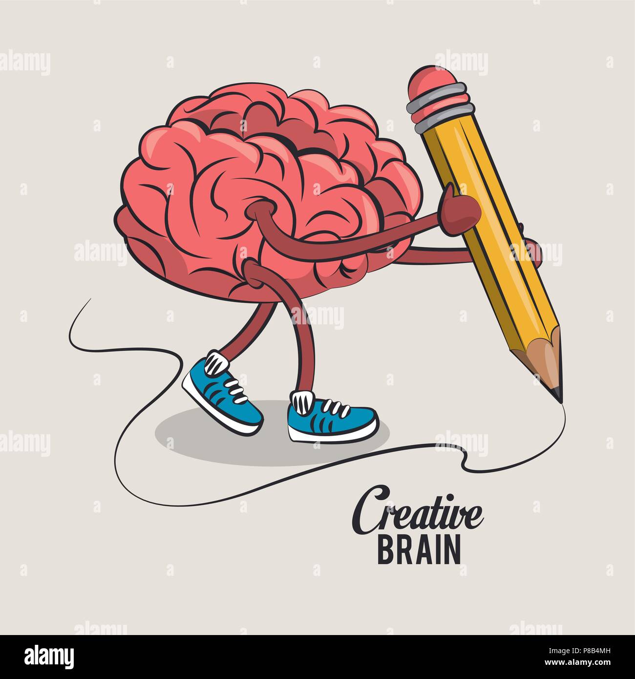 Cute and funny brain cartoon Stock Vector Image & Art - Alamy