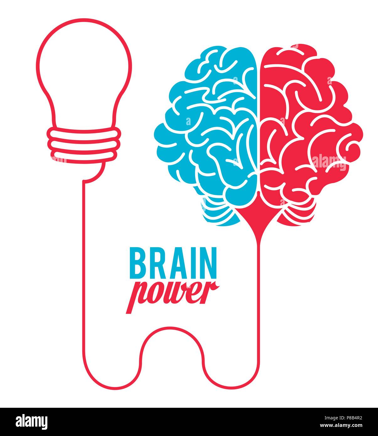 Brain power emblem Stock Vector Image & Art - Alamy