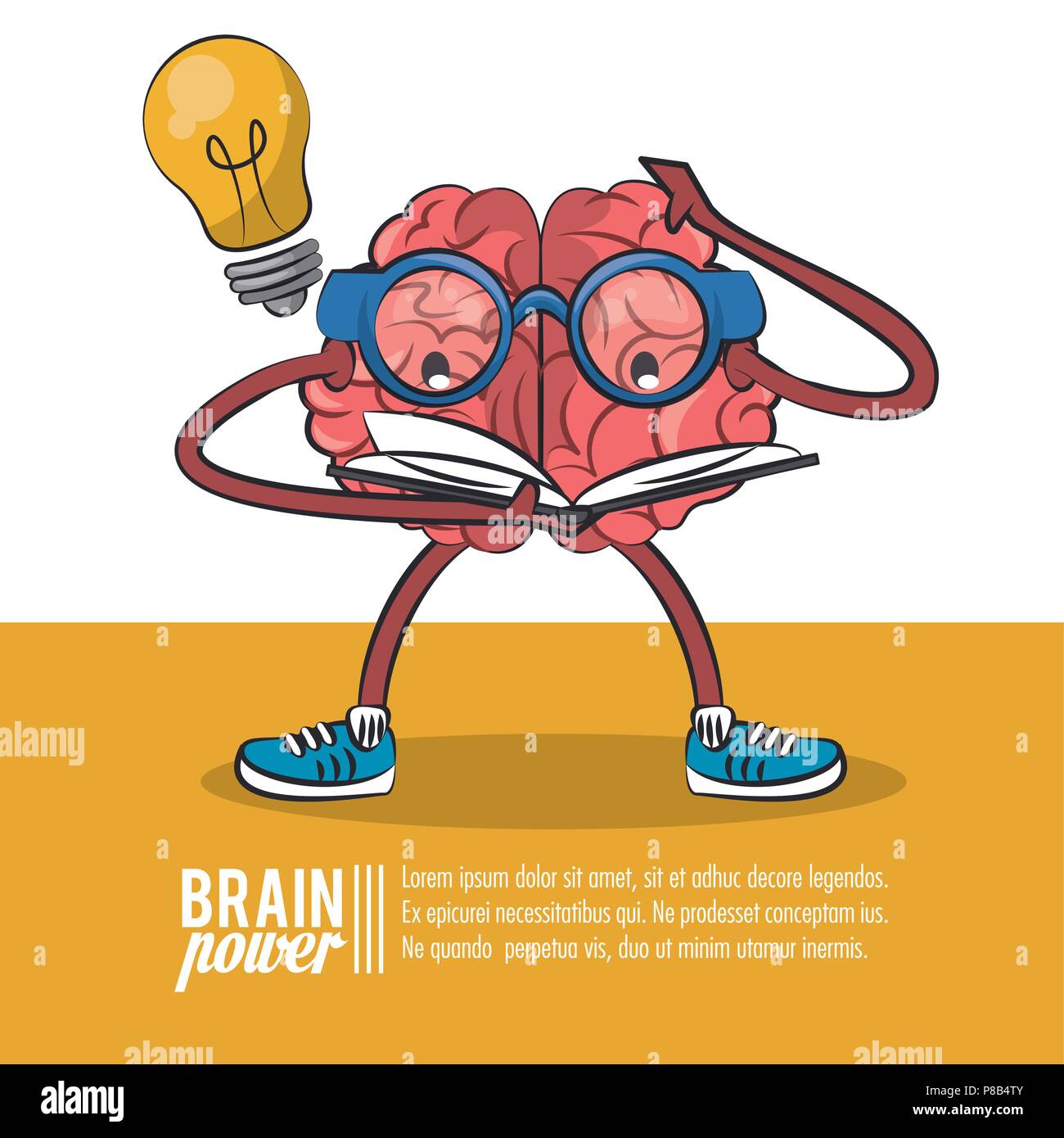 Brain power poster Stock Vector Image & Art - Alamy
