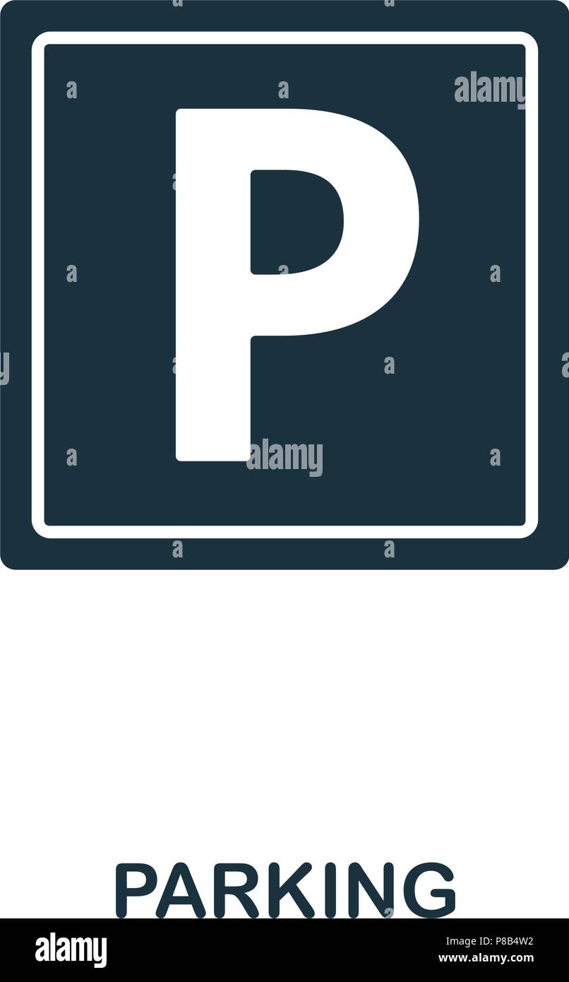 Parking icon. Line style icon design. UI. Illustration of parking icon ...