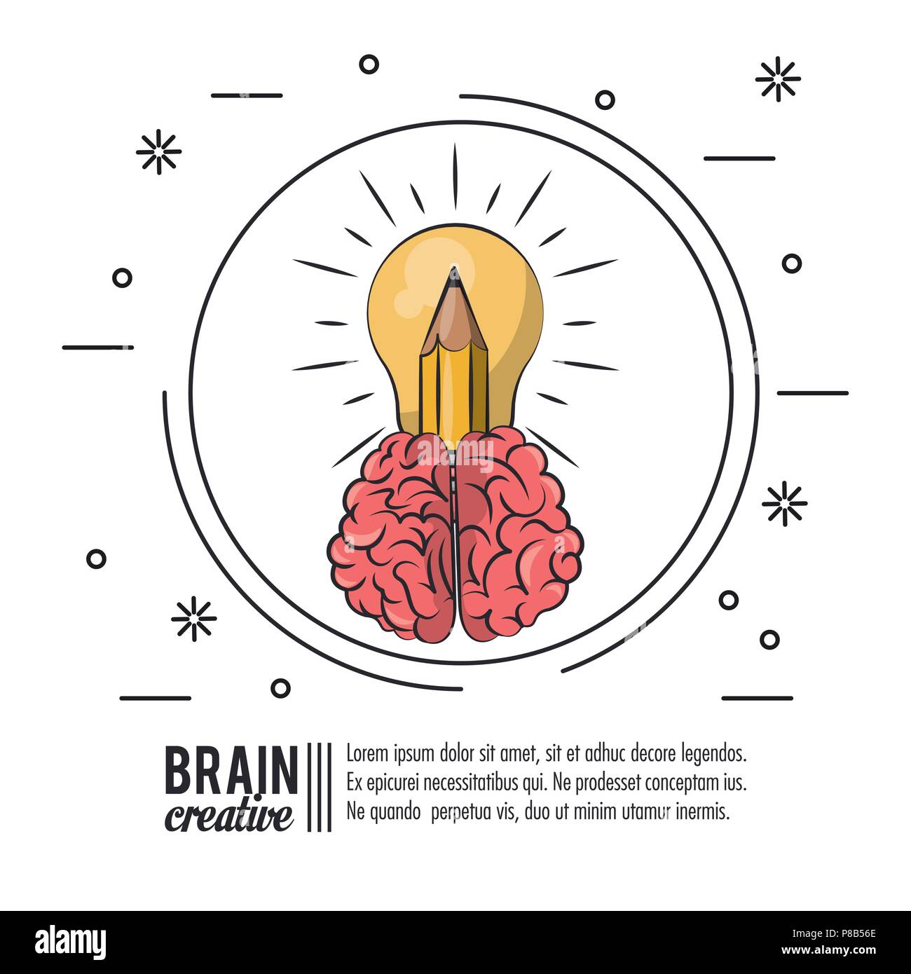 Brain creative poster Stock Vector Image & Art - Alamy