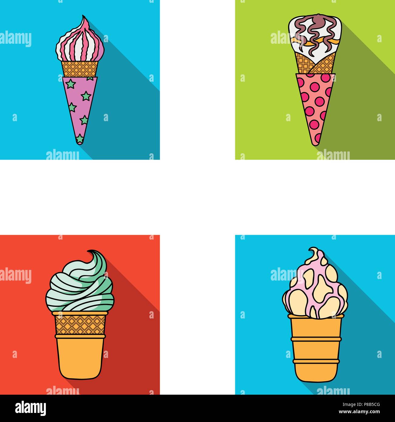collection,cone,delicious,dessert,flat,food,freshness,frozen,ice cream ...