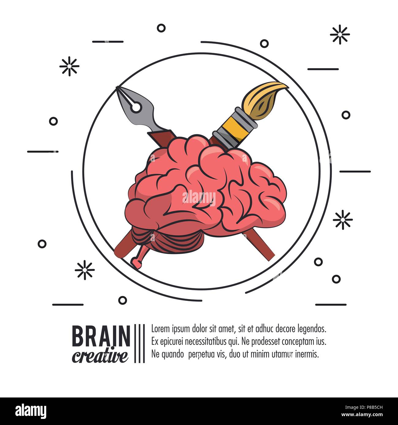 Brain creative poster Stock Vector Image & Art - Alamy