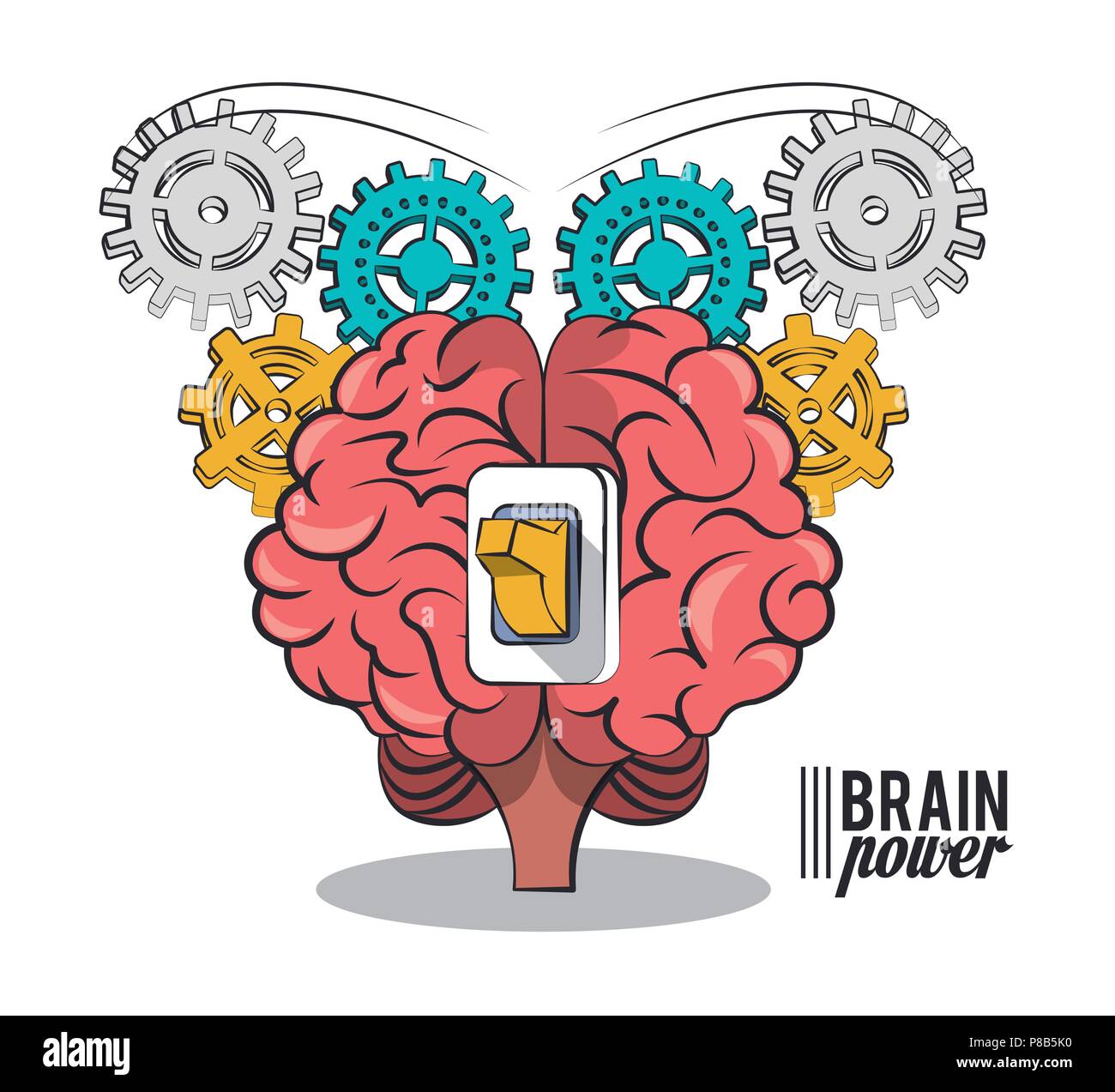 Mind power brain gears hi-res stock photography and images - Alamy