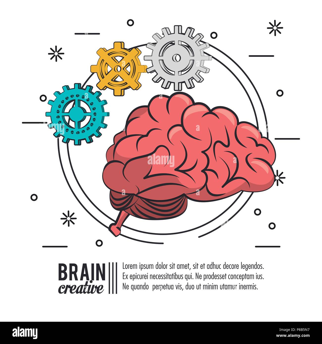 Brain creative poster Stock Vector Image & Art - Alamy