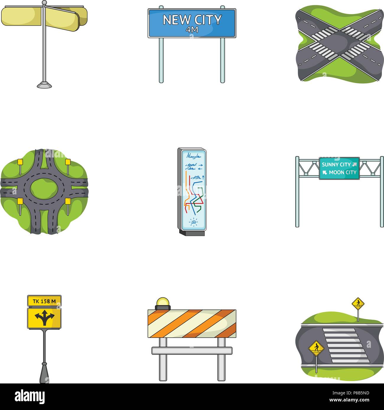 Road markings school crossing in Stock Vector Images - Alamy