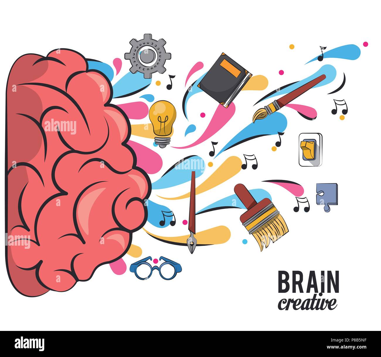 Creative brain cartoons Stock Vector Image & Art - Alamy