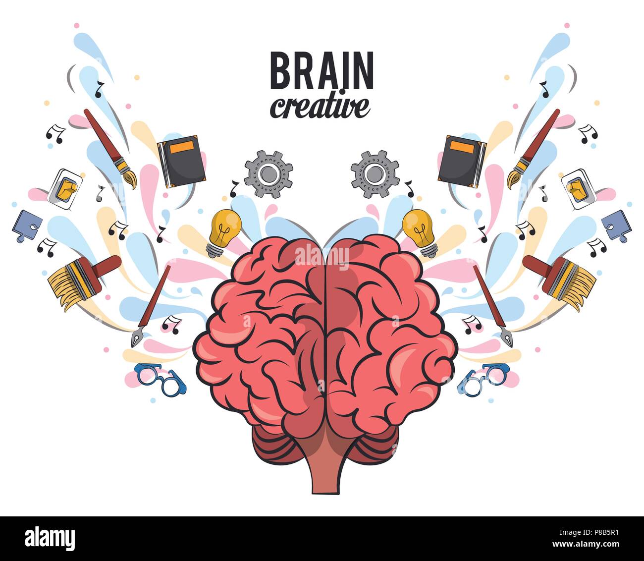 Creative brain cartoons Stock Vector Image & Art - Alamy