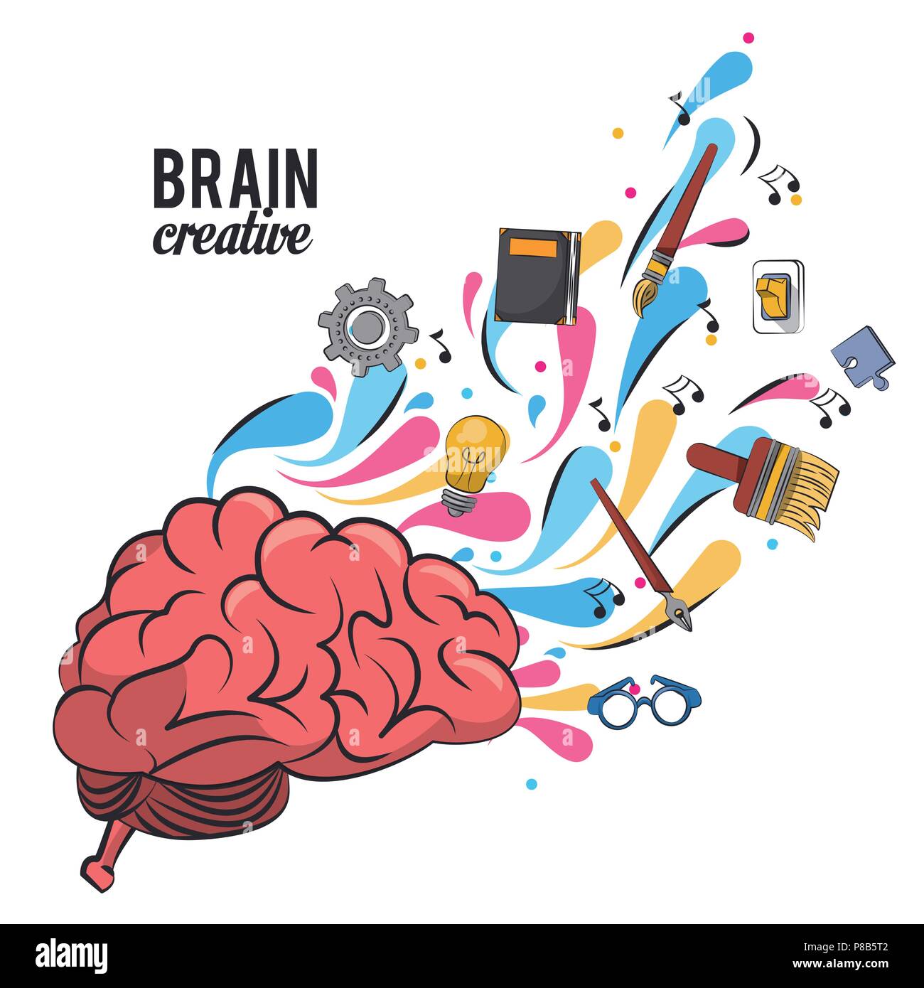 Creative brain cartoons Stock Vector Image & Art - Alamy