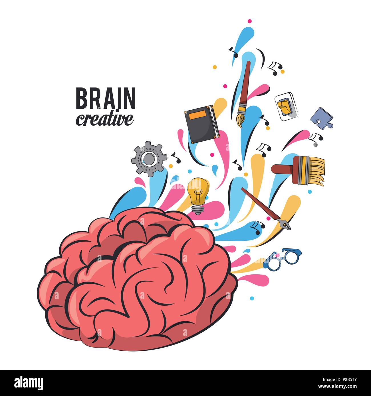 Creative brain cartoons Stock Vector Image & Art - Alamy