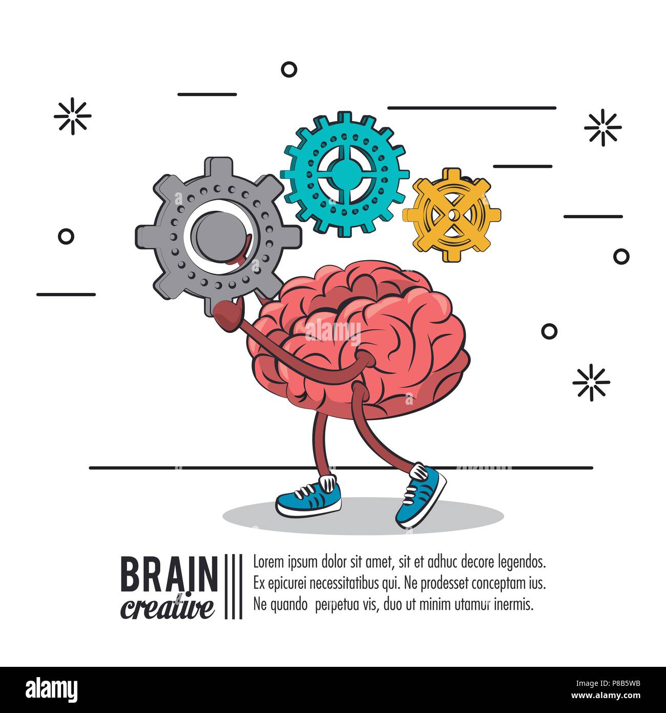 Brain creative poster Stock Vector Image & Art - Alamy