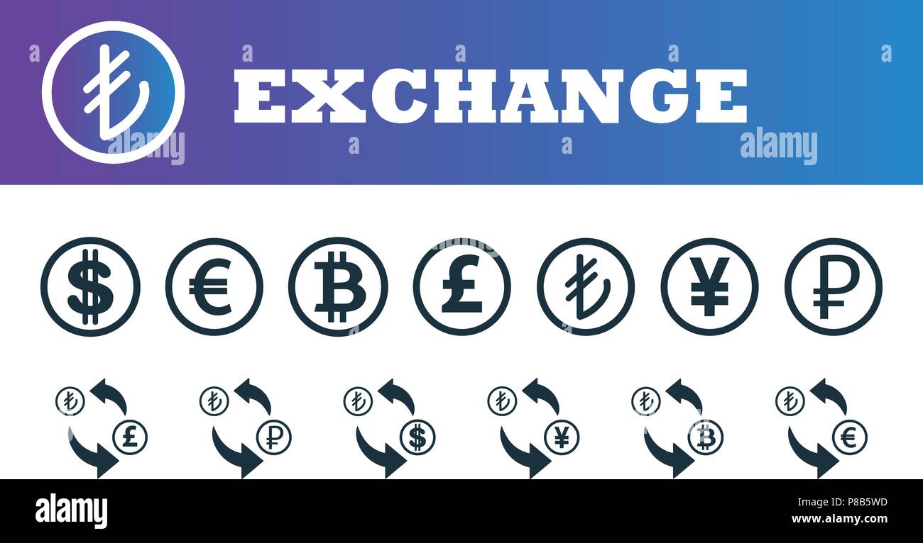 Money exchange icons set. UI and UX. Premium quality symbol collection ...