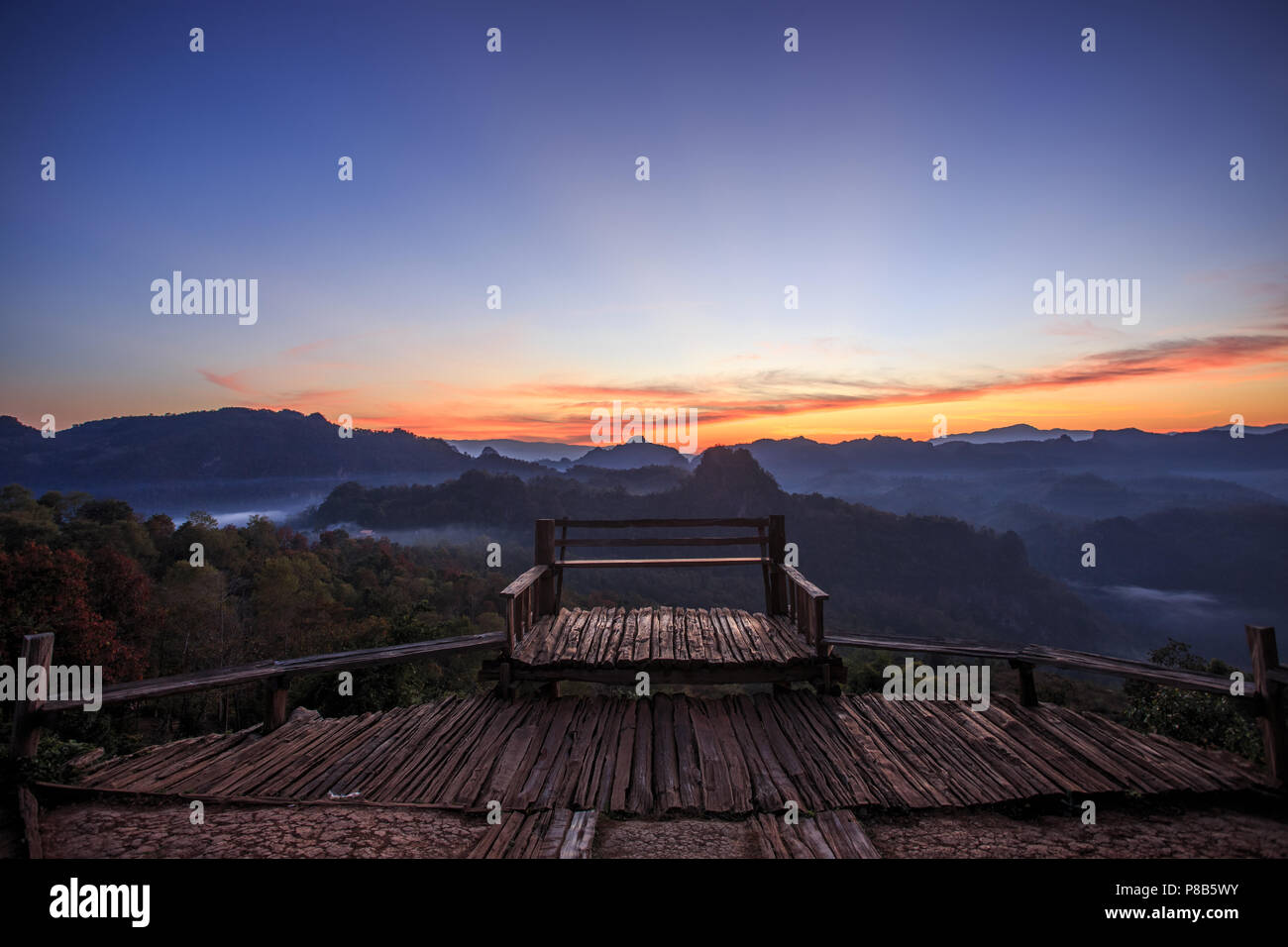 Panorama beautiful lanscape view point in the twilight Stock Photo - Alamy