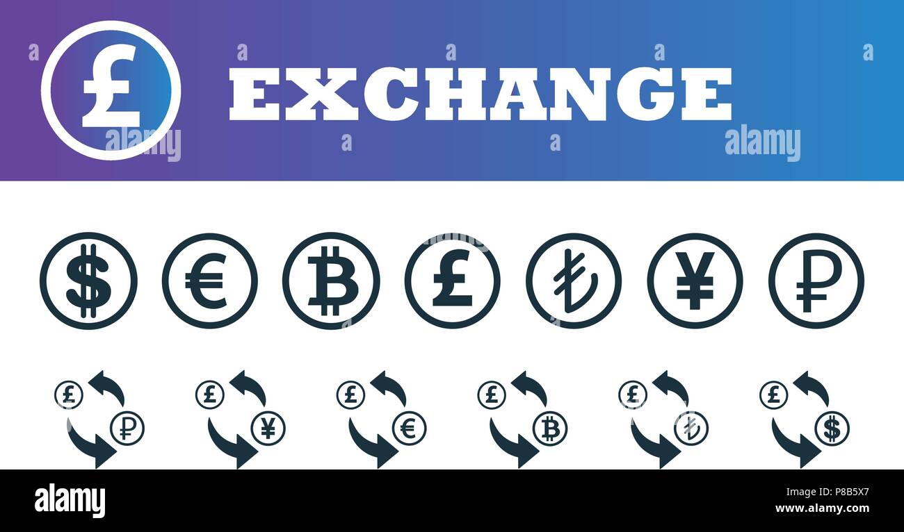 Money exchange icons set. UI and UX. Premium quality symbol collection. Money exchange icon set ...