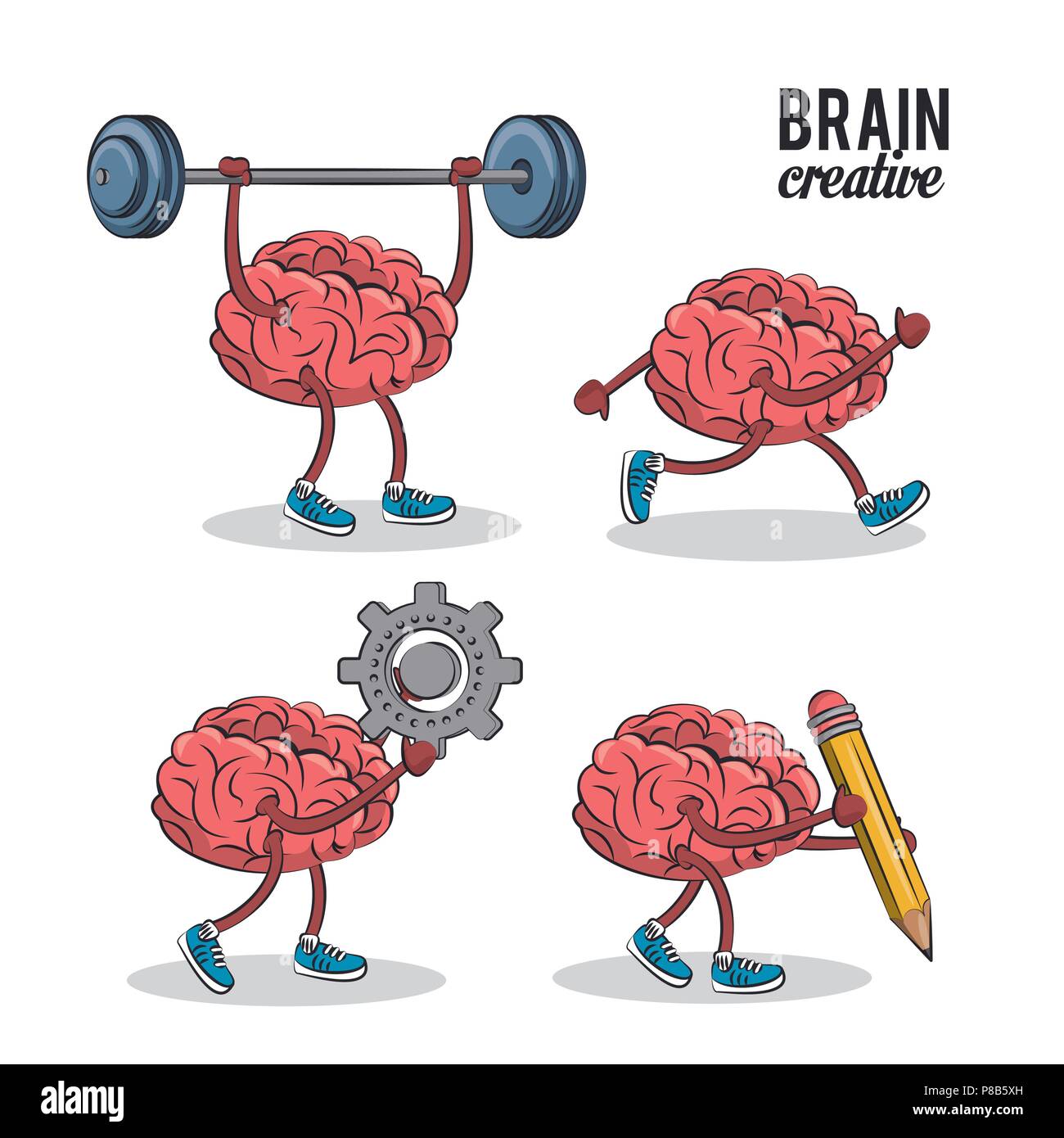 Set of brain icons Stock Vector Image & Art - Alamy