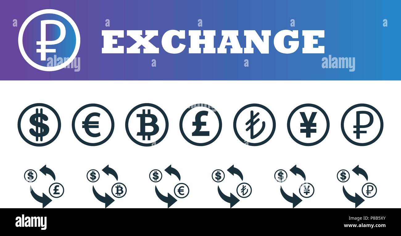 Money exchange icons set. UI and UX. Premium quality symbol collection ...