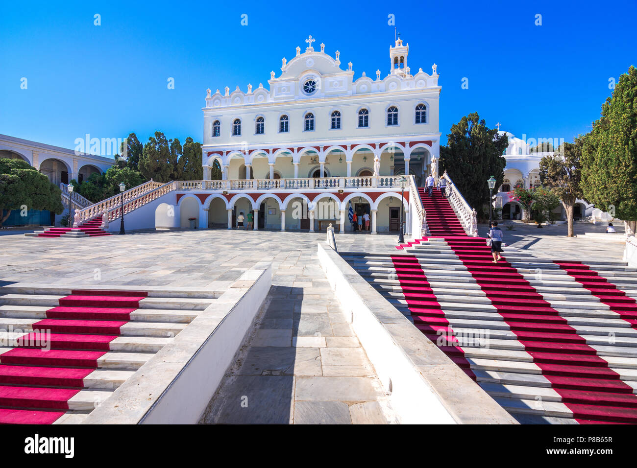 The famous church of Panagia Megalochari Evangelistria, Tinos island ...