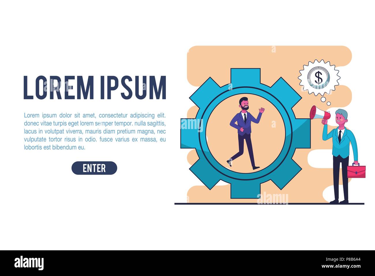 Conceptual template people working Stock Vector Images - Alamy