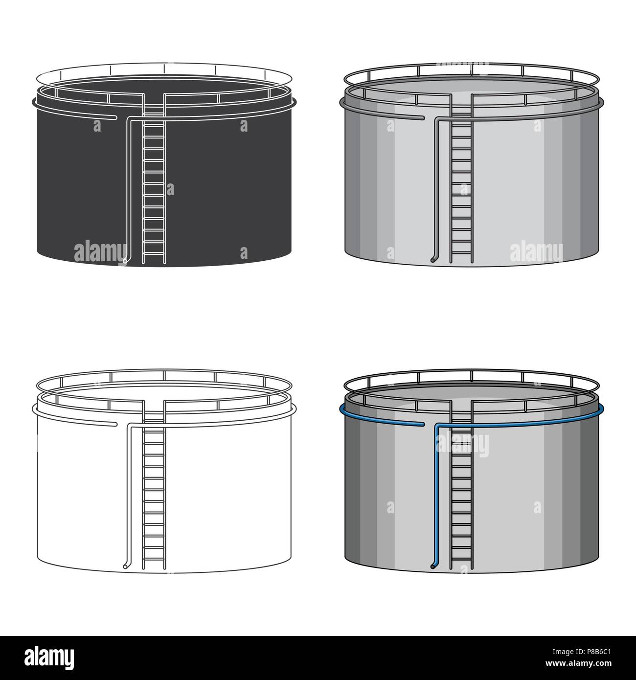 Oil storage tank.Oil single icon in cartoon style vector symbol stock ...