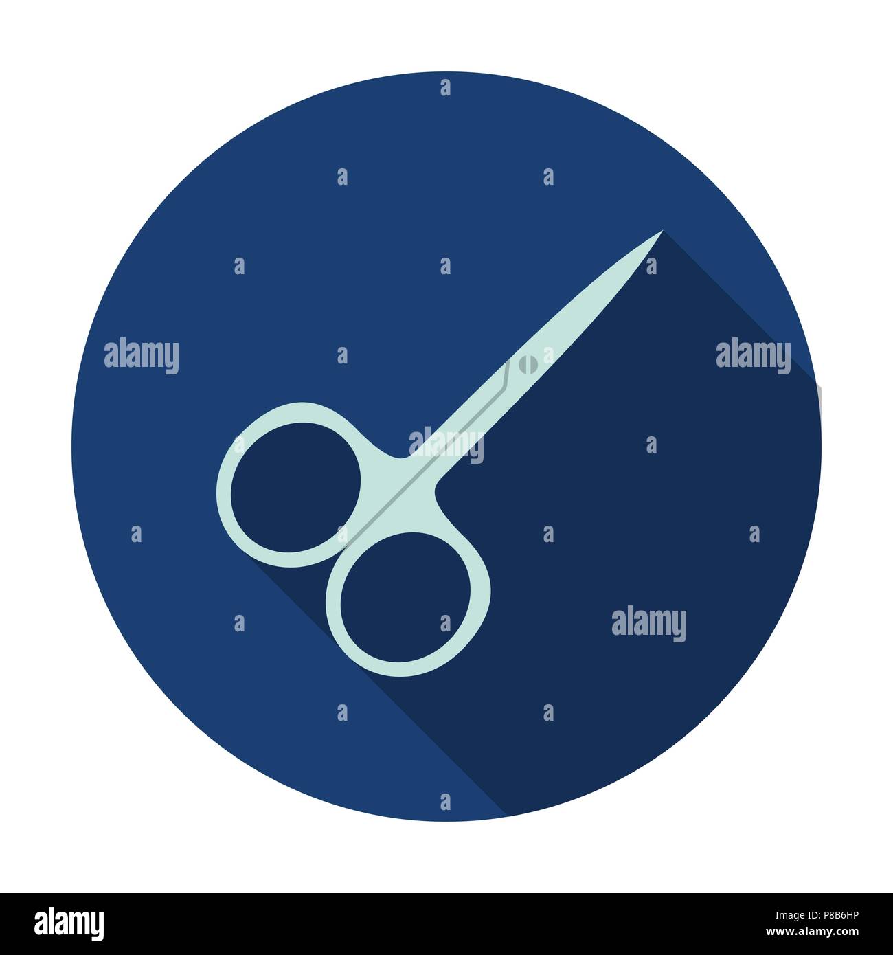 Nail scissors icon in flat style isolated on white background. Make up ...