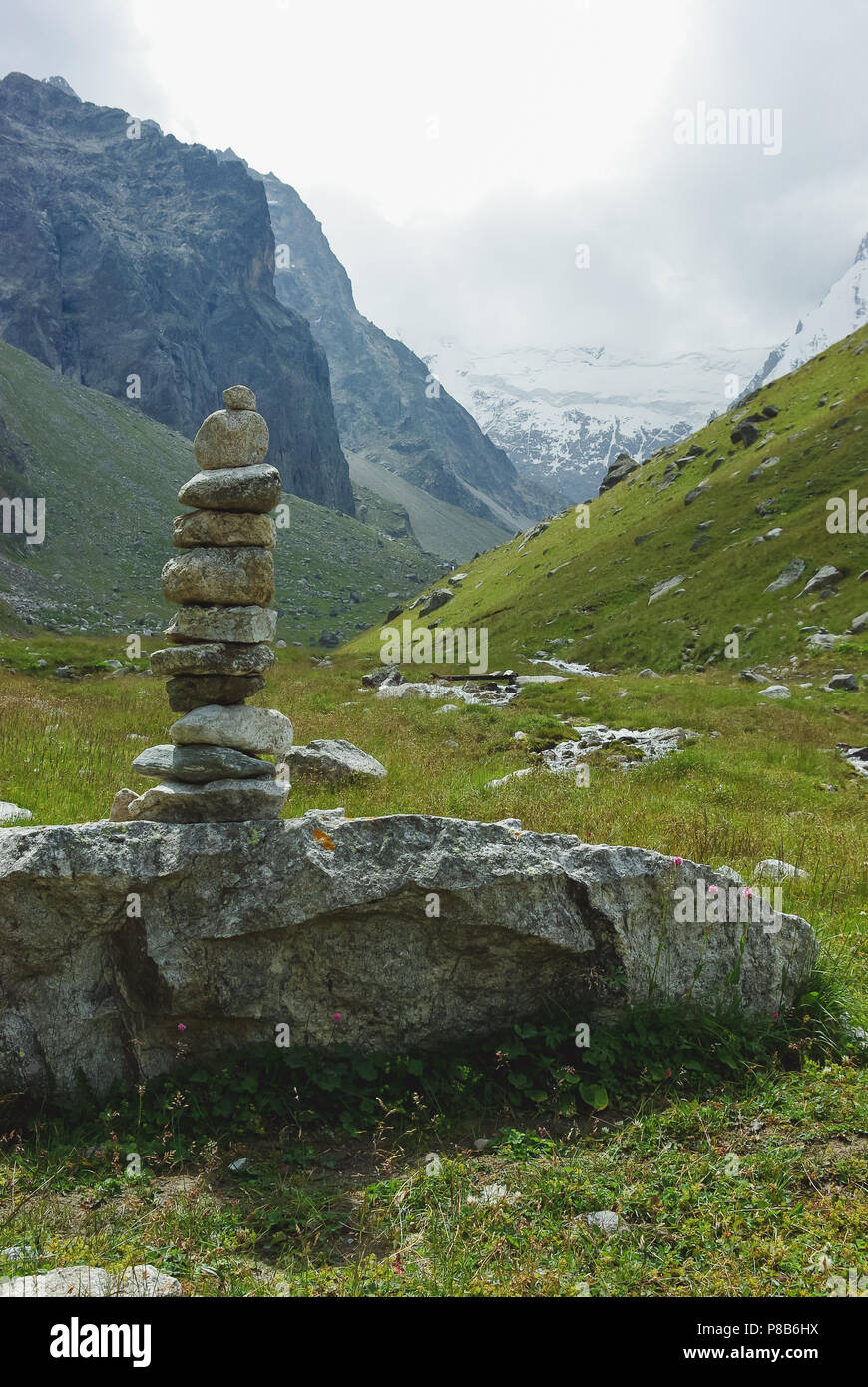 stones architecture in mountains Russian Federation, Caucasus, July ...