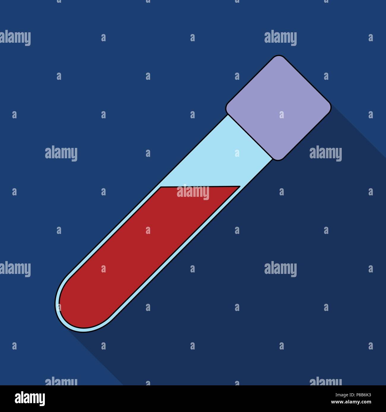 Vial with blood.Medicine single icon in black style vector symbol stock ...