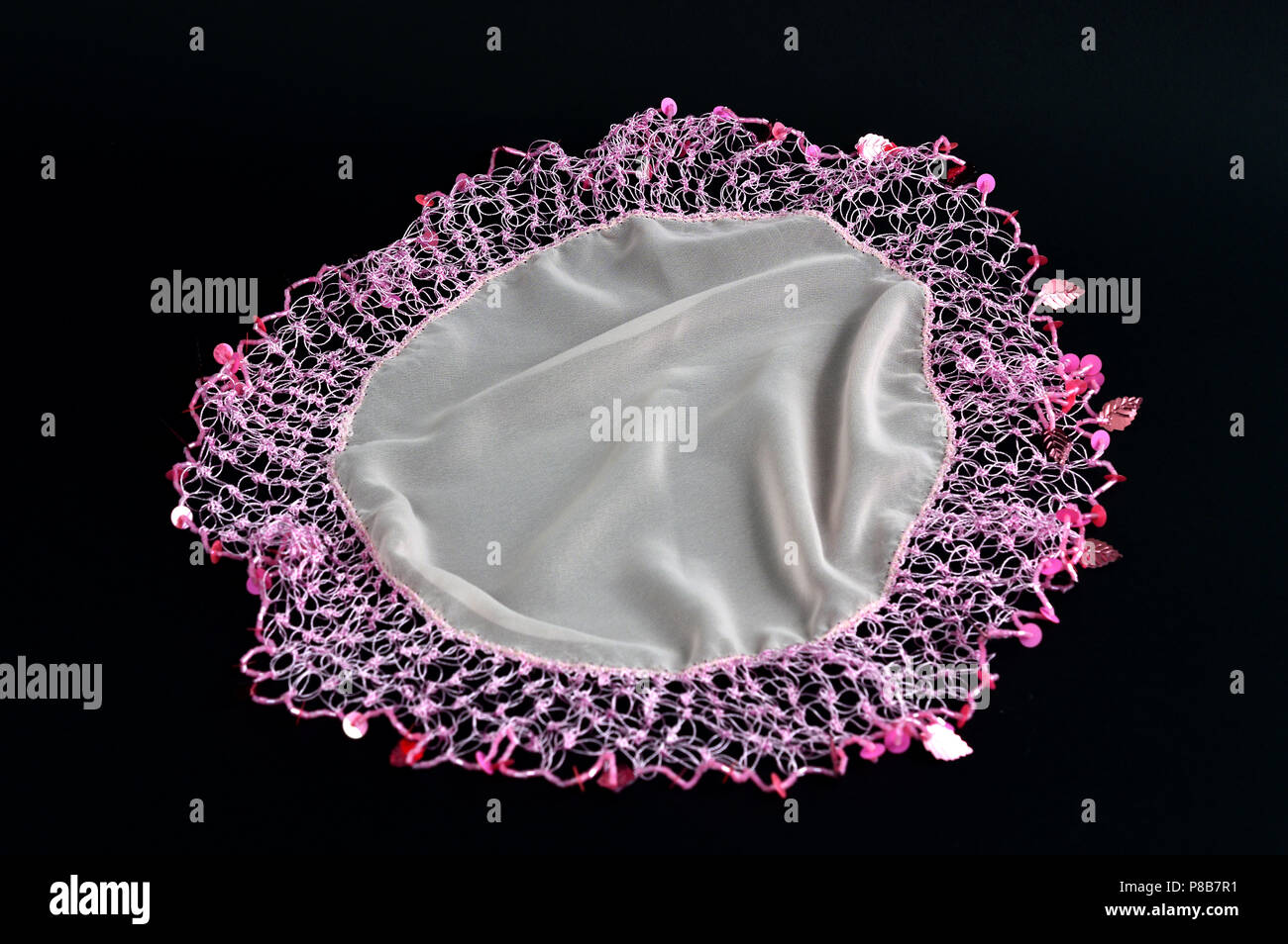 handmade handkerchief used for dancing on a turkish wedding on black ...