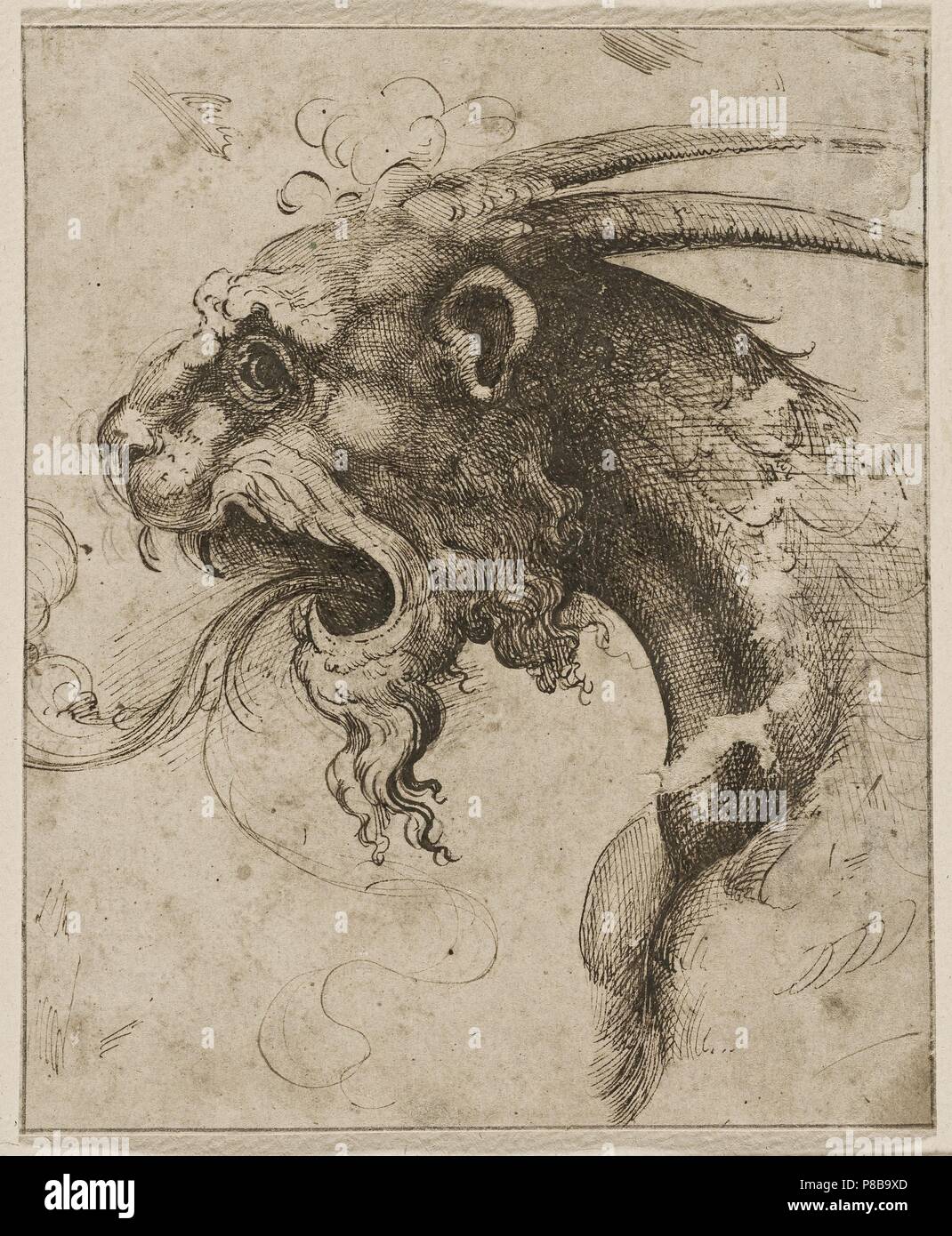 Head of a Chimera. Museum: Veste Coburg Stock Photo - Alamy