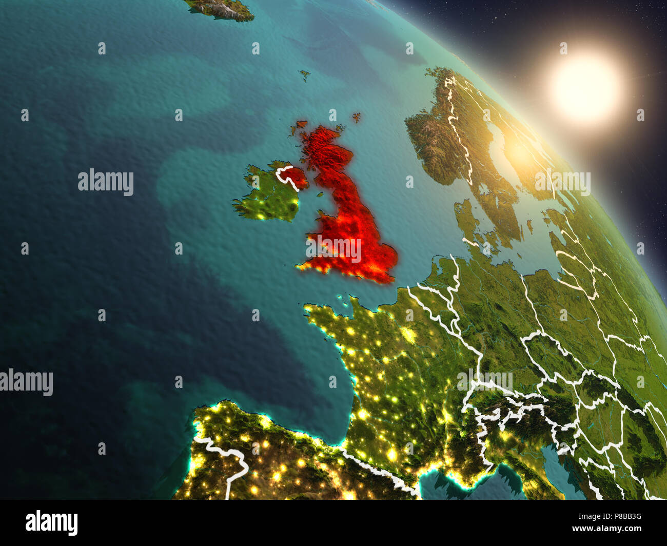 Earth from space night britain hi-res stock photography and images - Alamy