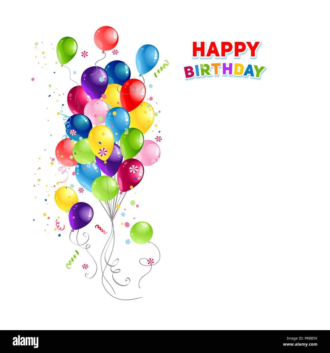 Children birthday balloons Cut Out Stock Images & Pictures - Alamy