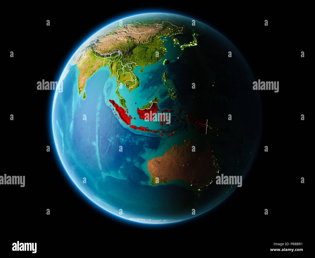 Orbit view indonesia night hi-res stock photography and images - Alamy
