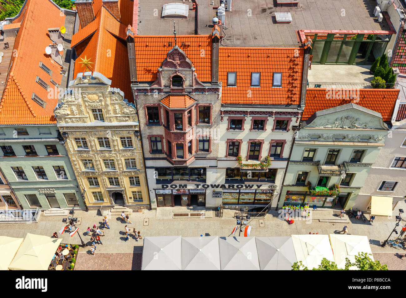 Torun, Poland - June 01, 2018: Aerial view of historical buildings and ...