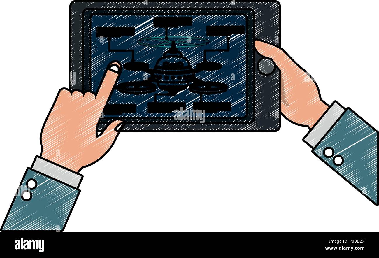 Tablet drone remote control scribble Stock Vector Image & Art - Alamy