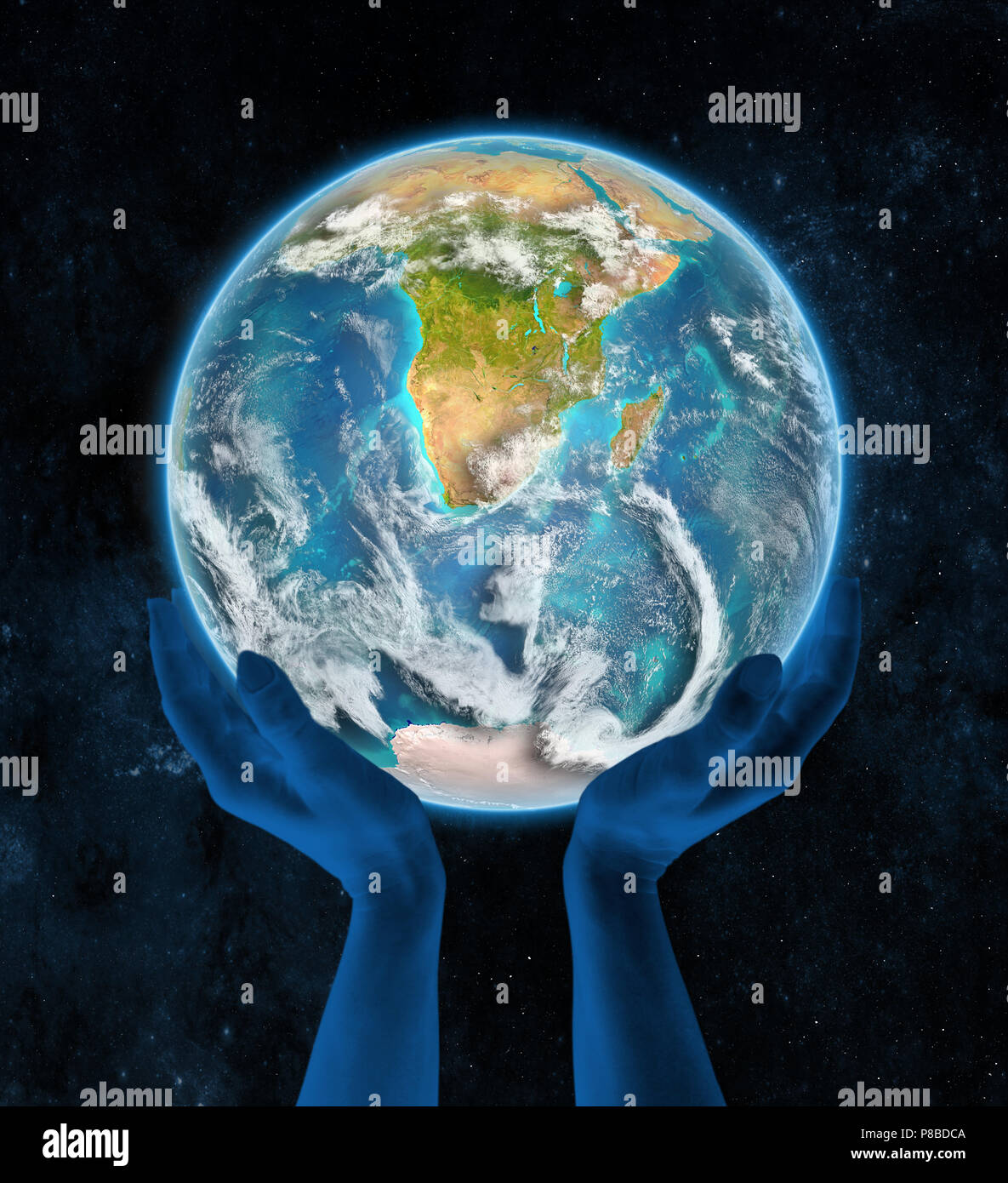 Lesotho 3d earth in space hi-res stock photography and images - Alamy