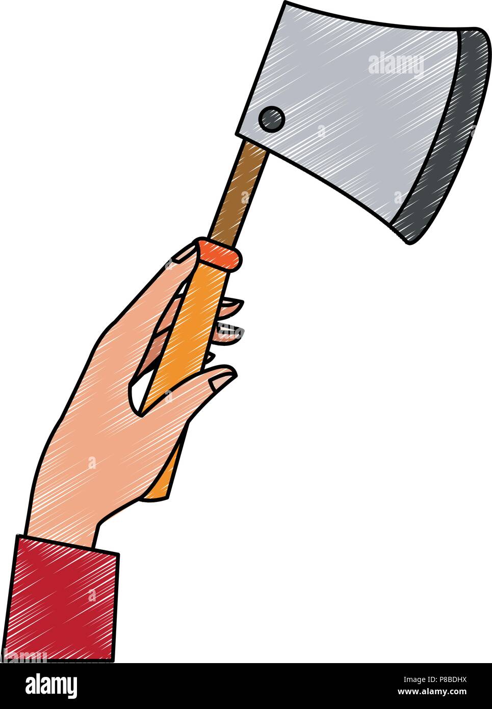 Axe construction tool scribble Stock Vector Image & Art - Alamy