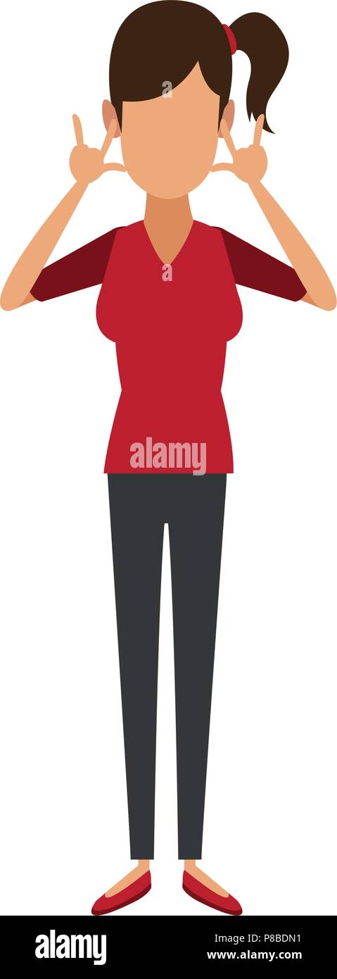 Young woman faceless cartoon Stock Vector Image & Art - Alamy