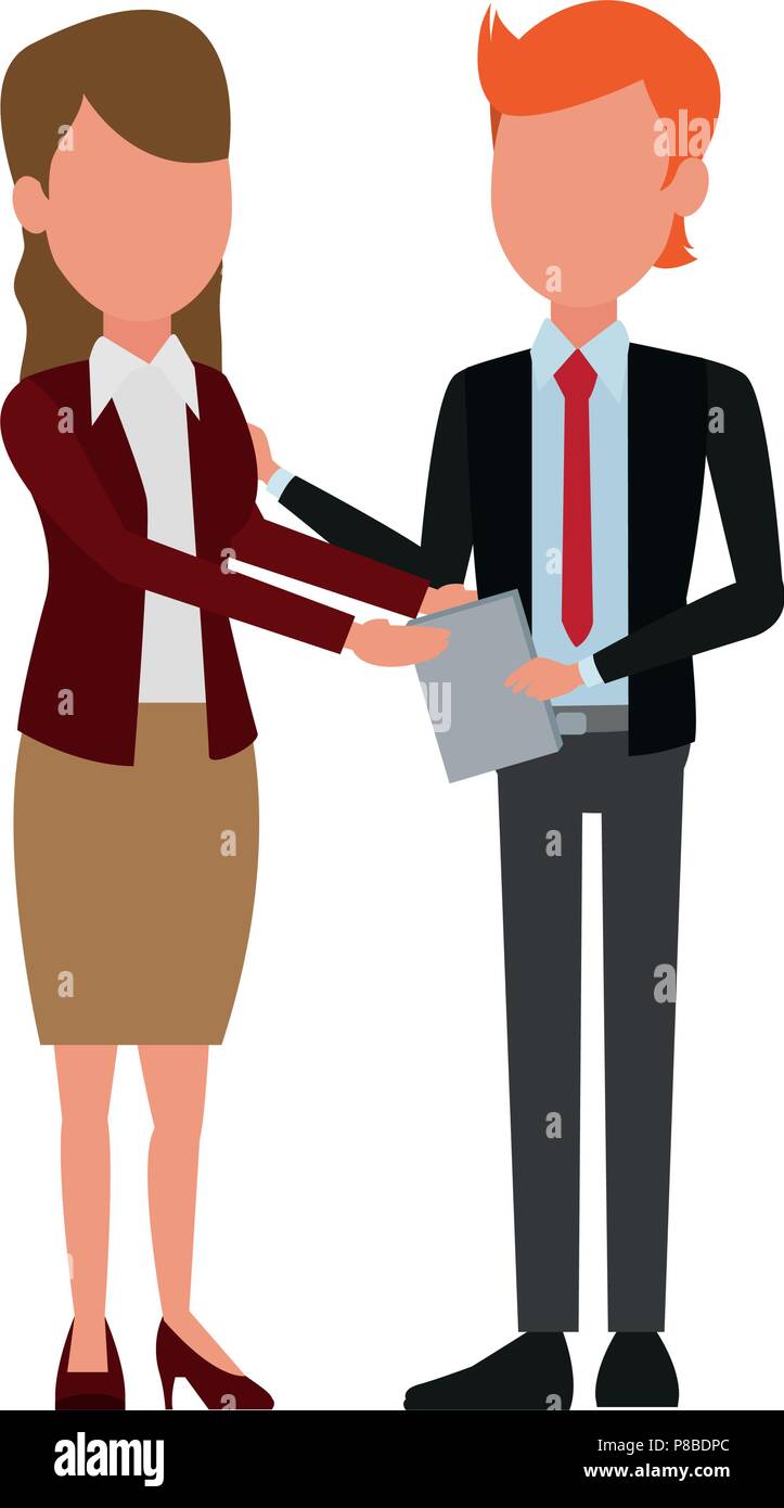 Business teamwork with documents Stock Vector Image & Art - Alamy