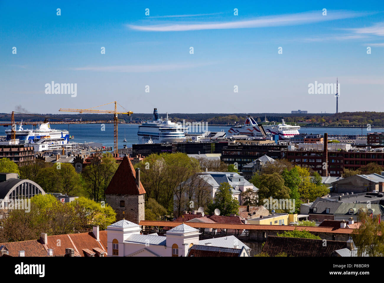 Landscape view of Tallin, Estonia Stock Photo - Alamy