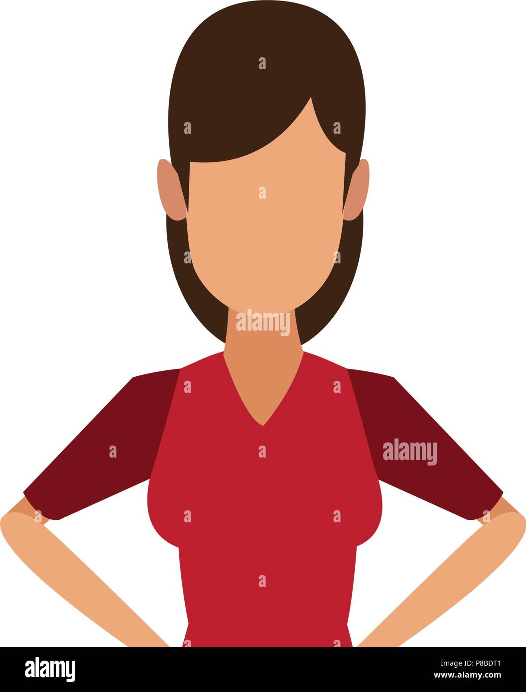 Young woman faceless cartoon Stock Vector Image & Art - Alamy