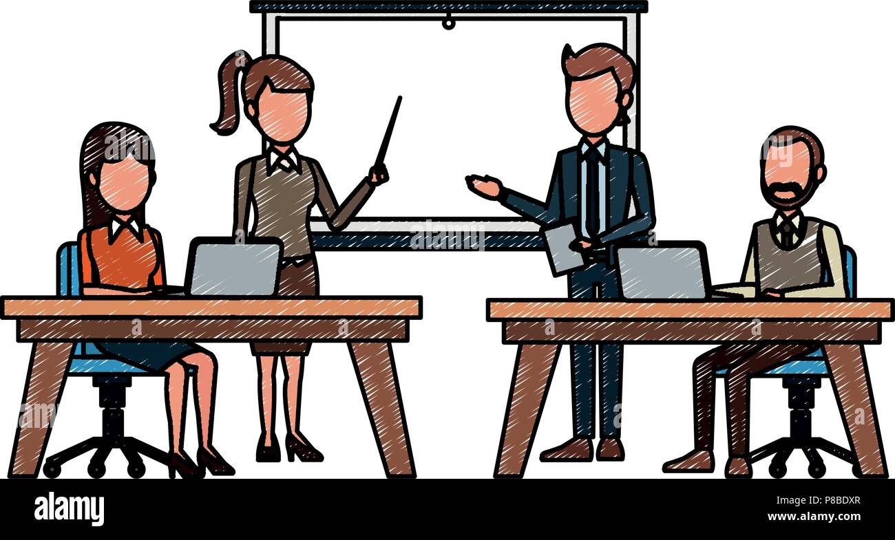 Business meeting at office scribble Stock Vector Image & Art - Alamy