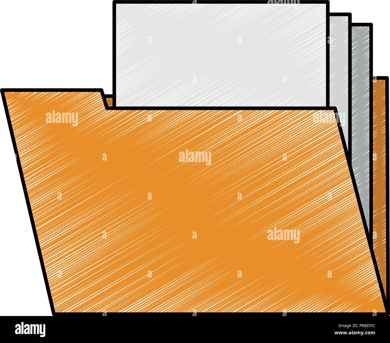 Folder with documents scribble Stock Vector Image & Art - Alamy