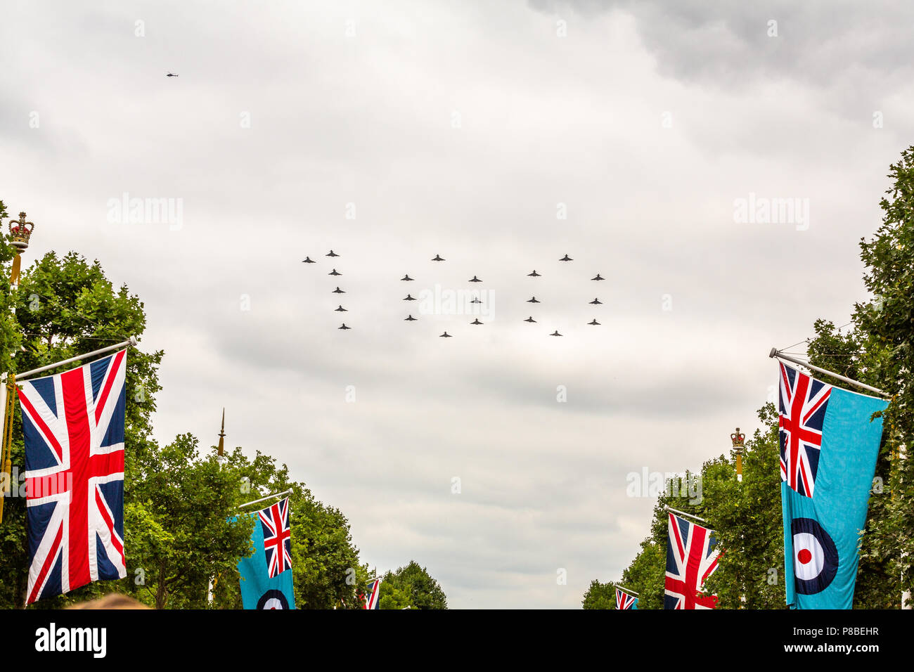 The RAF100 flypast and centenary celebrations with 100 aircraft ...