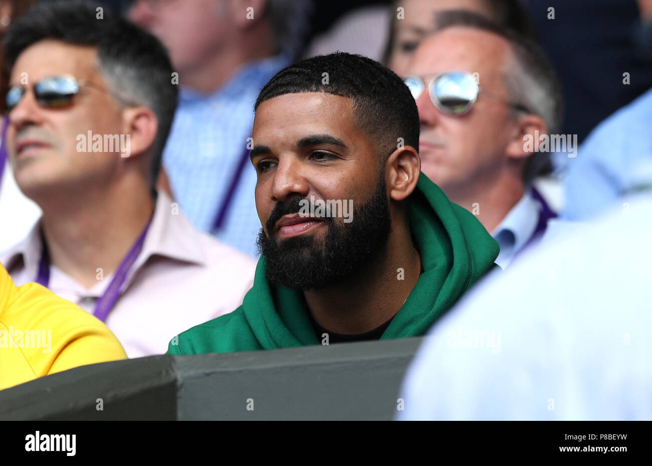 Drake in the stands of centre court watching Serena Williams in action ...