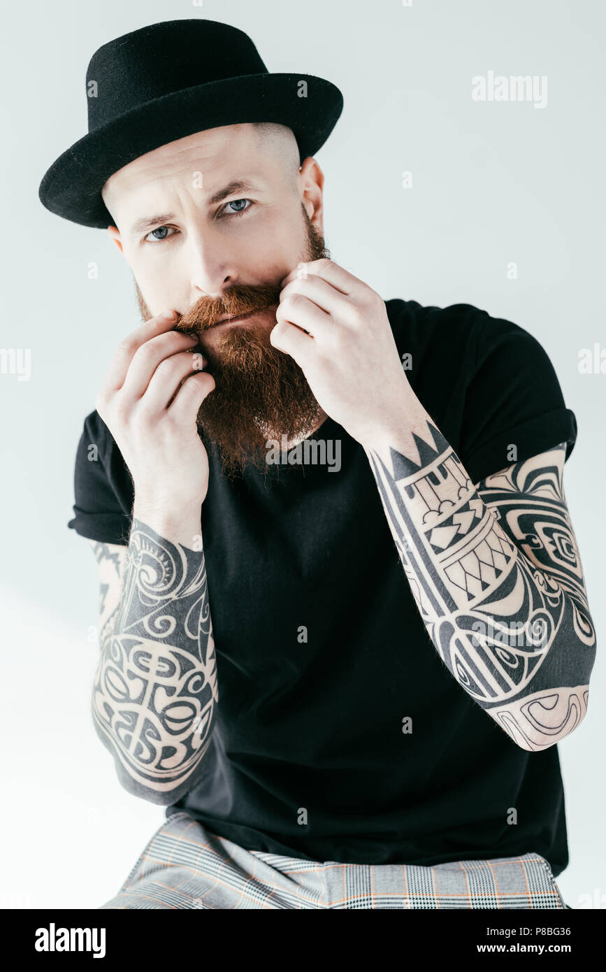 Tattoos and mustache hi-res stock photography and images - Alamy