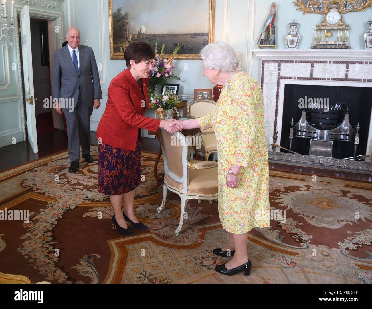 Queen Elizabeth II greets the Governor General of New Zealand Dame ...