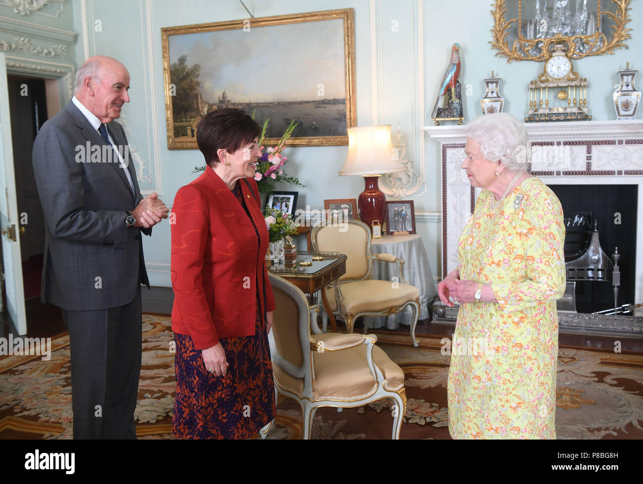 Queen Elizabeth II greets the Governor General of New Zealand Dame ...