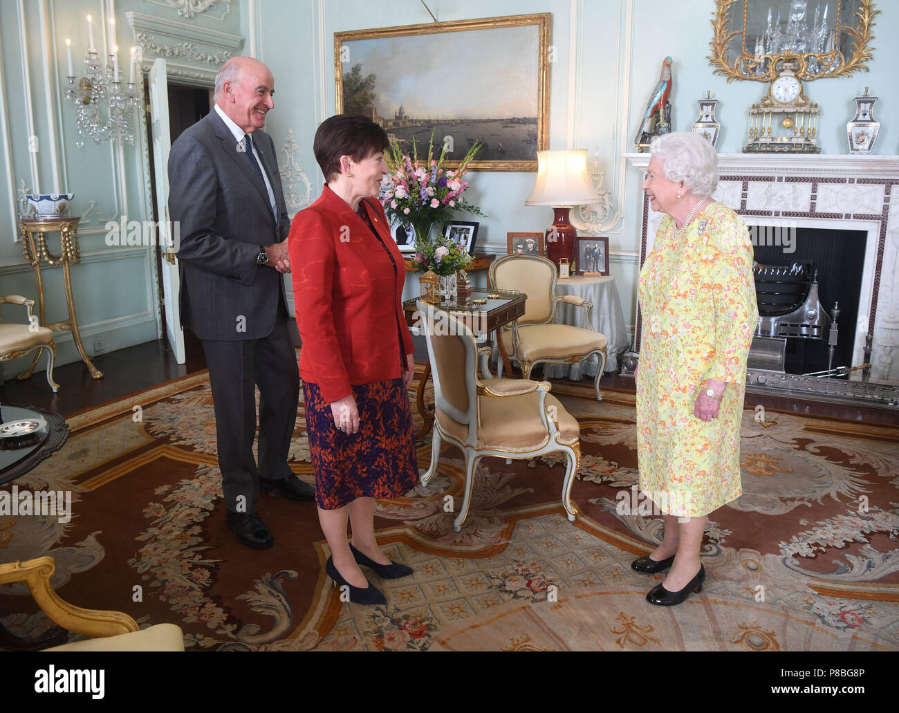 Queen Elizabeth II greets the Governor General of New Zealand Dame ...