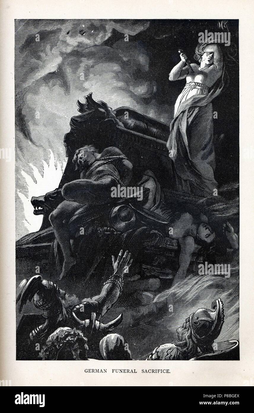 German Funeral Sacrifice. Museum: PRIVATE COLLECTION Stock Photo - Alamy