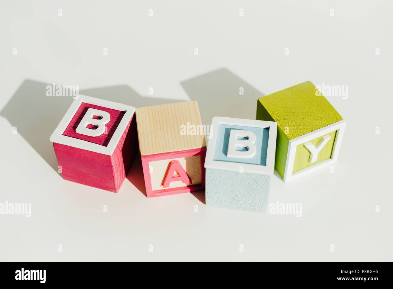 Baby letter blocks word hi-res stock photography and images - Alamy