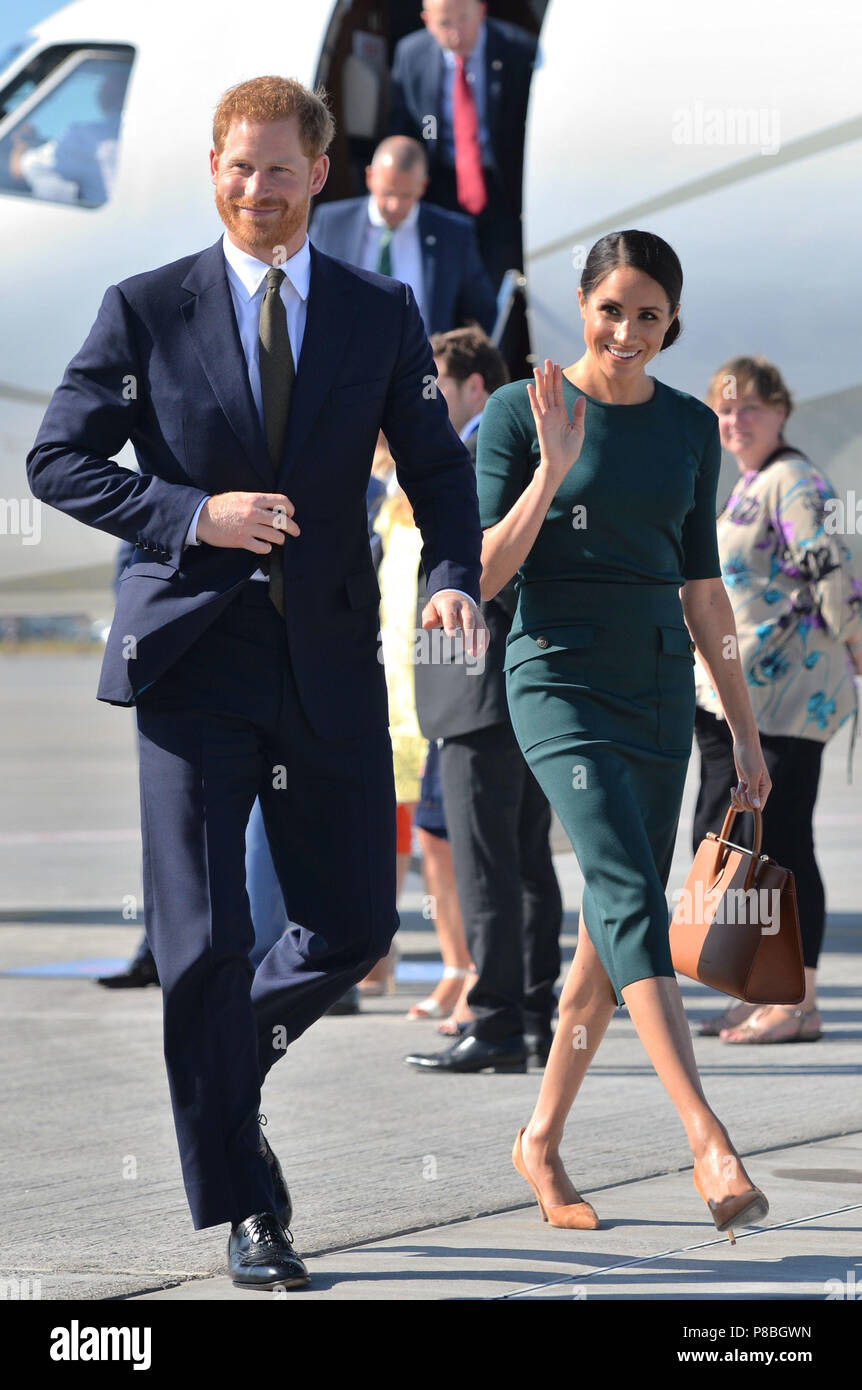 The Duke and Duchess of Sussex arrive at Dublin City Airport for the ...